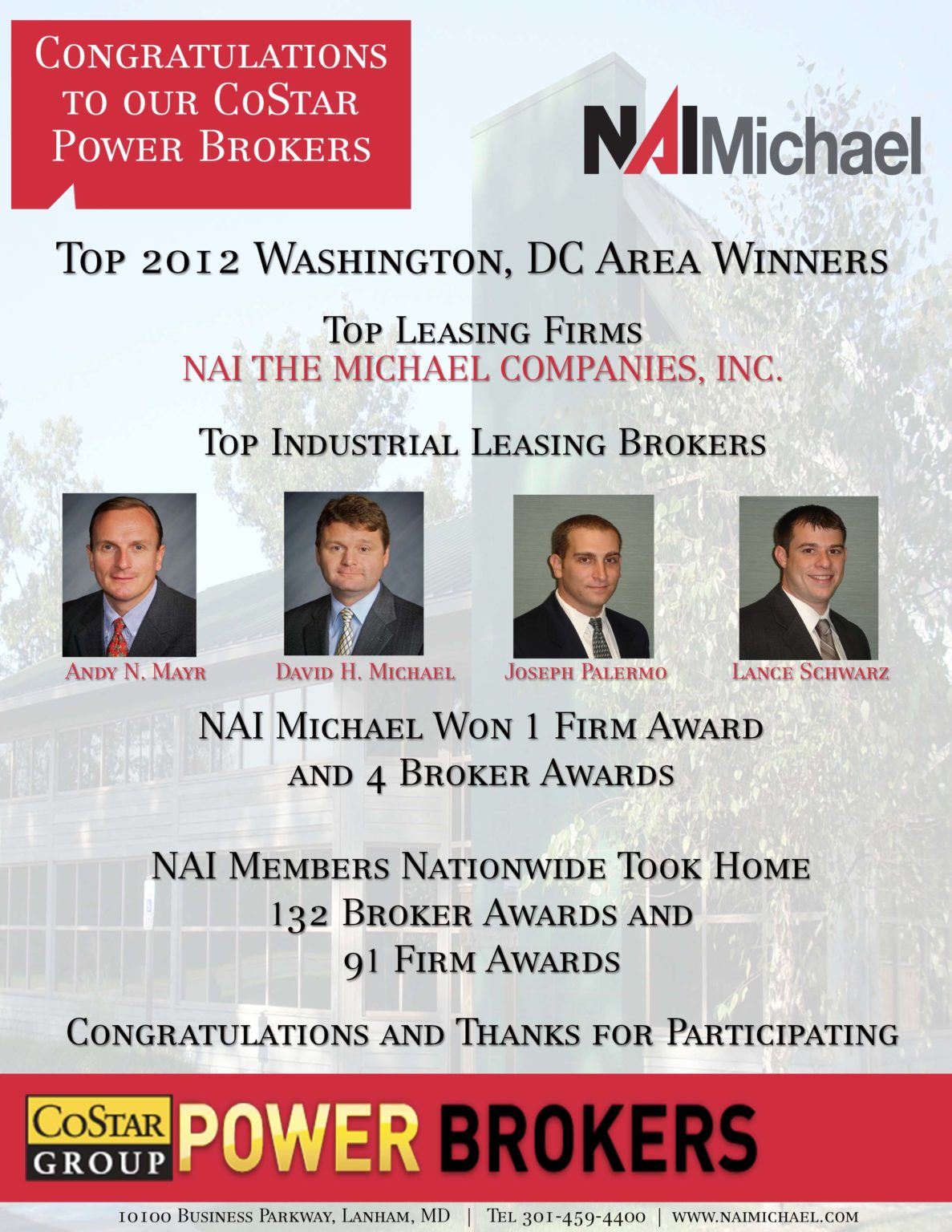2012 CoStar Power Broker Awards - NAI Michael | 50 Years in Commercial ...